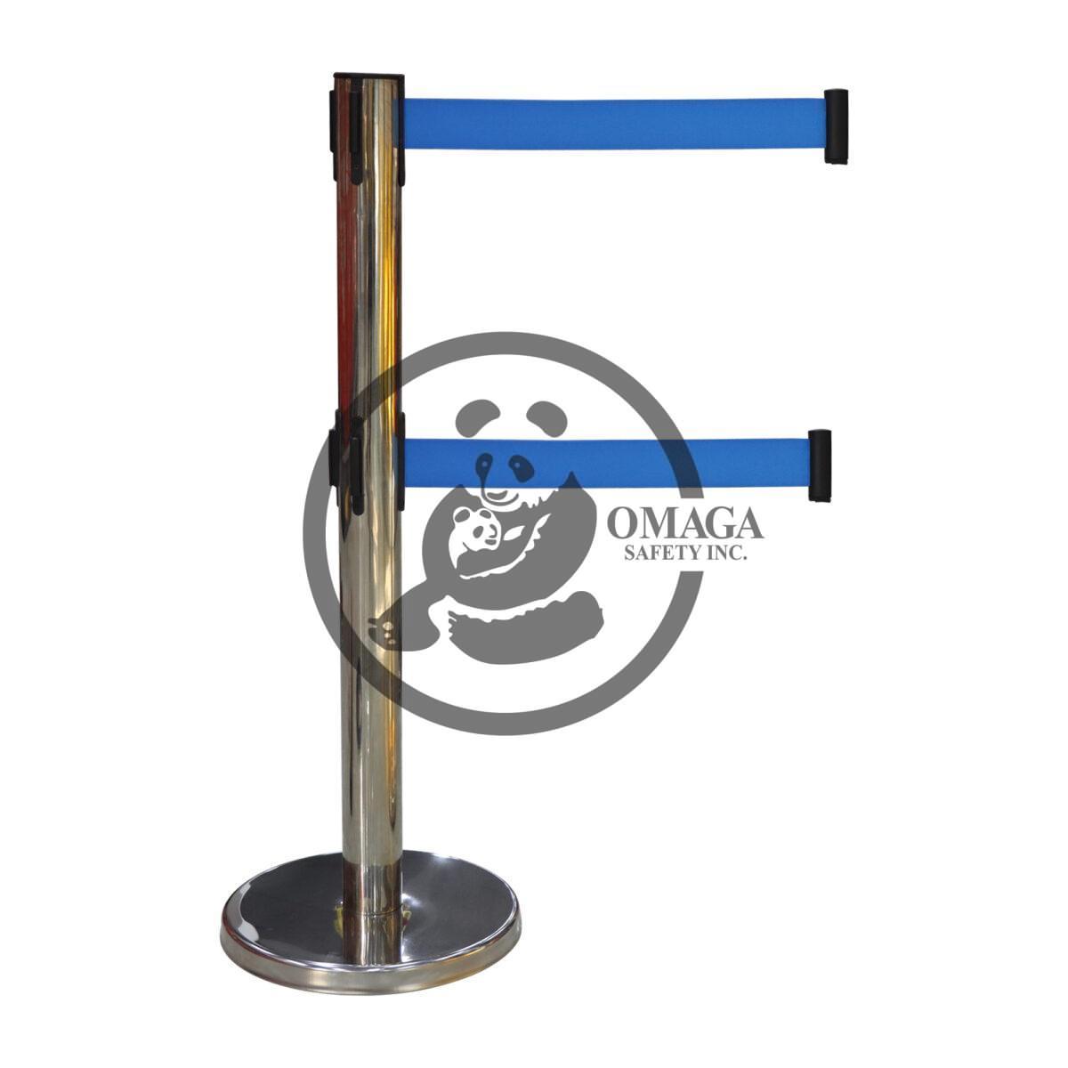 RS-21D STANCHION DOUBLE STAINLESS BLUE BELT - Omaga Safety: Before You ...