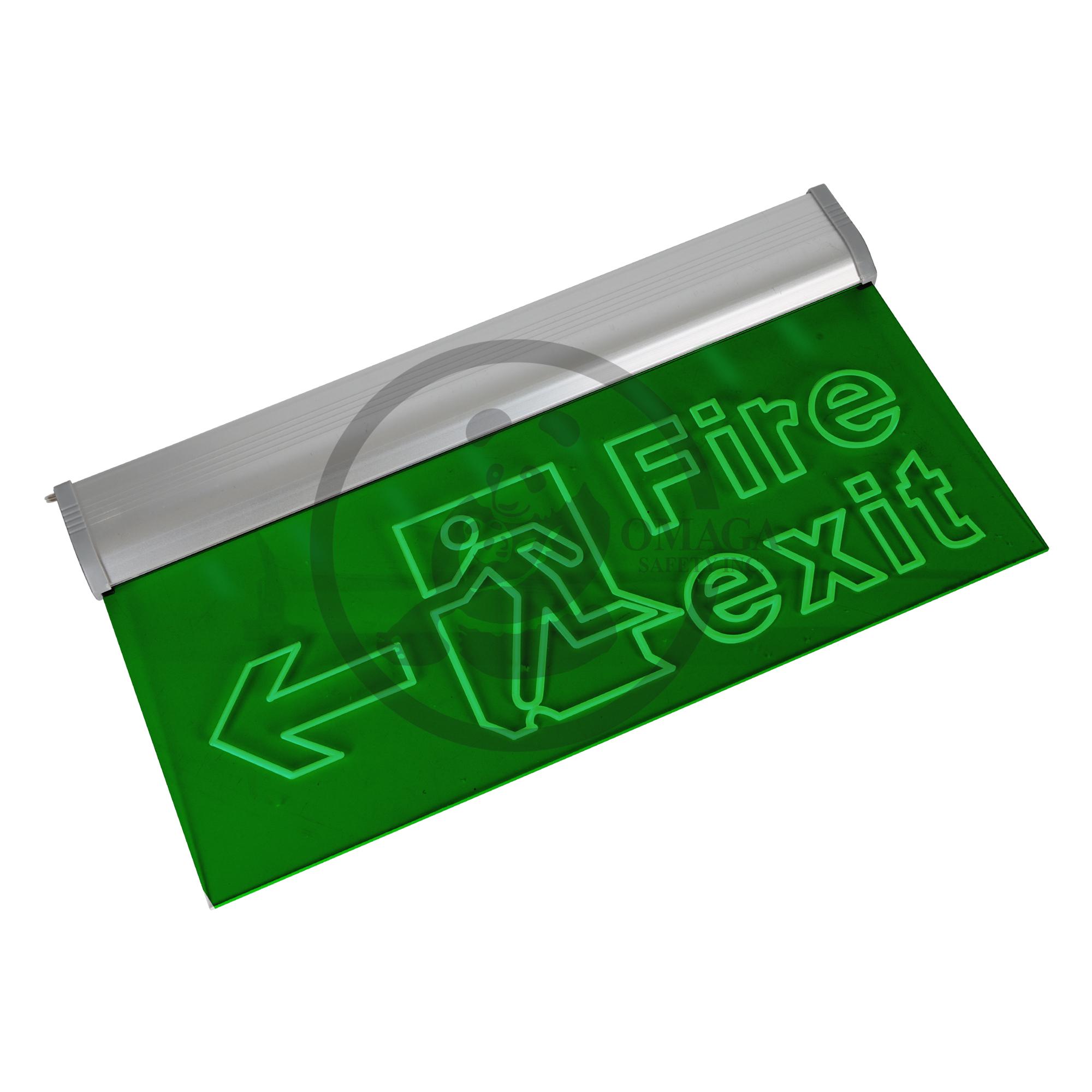 RS-38E FIRE EXIT RIGHT SIDE SIGNAGE CLEAR - Omaga Safety